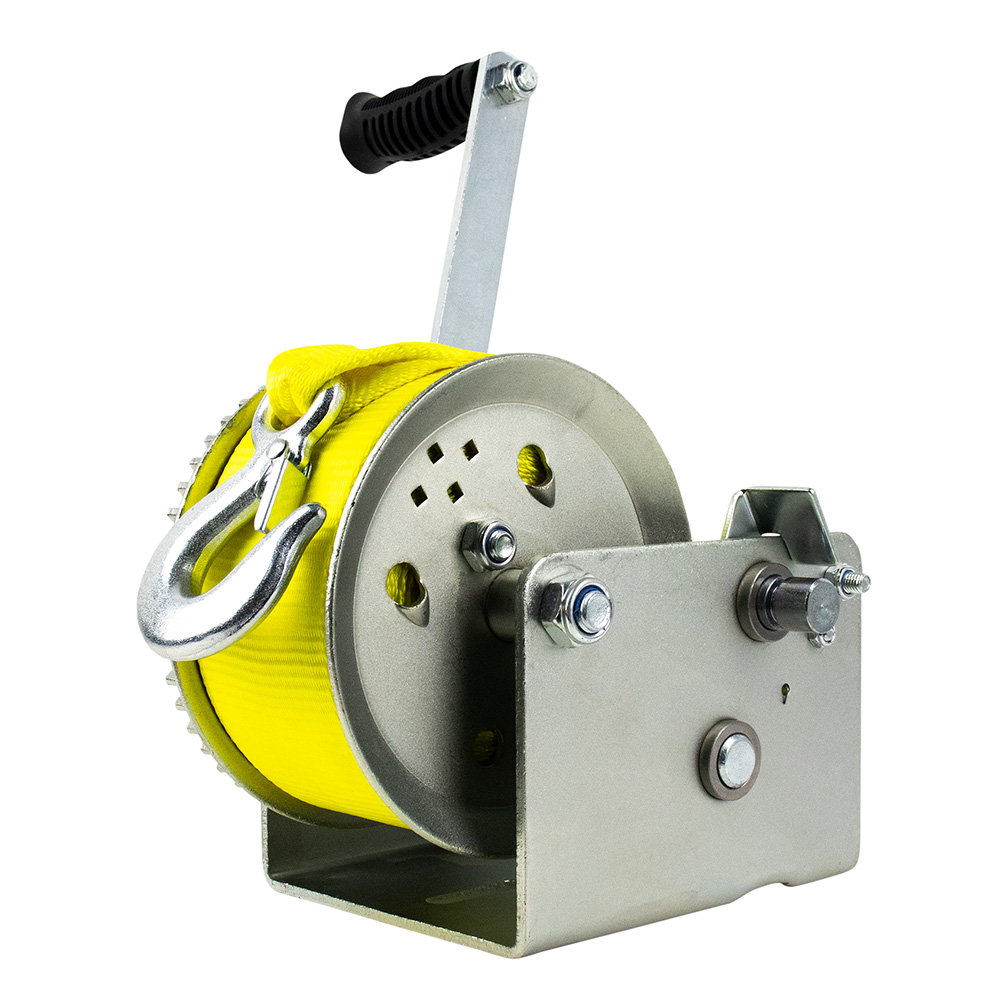 Powerwinch Utility Series Winch 3,200lb, 2 Speed, 11" Crank Arm - Zinc ...